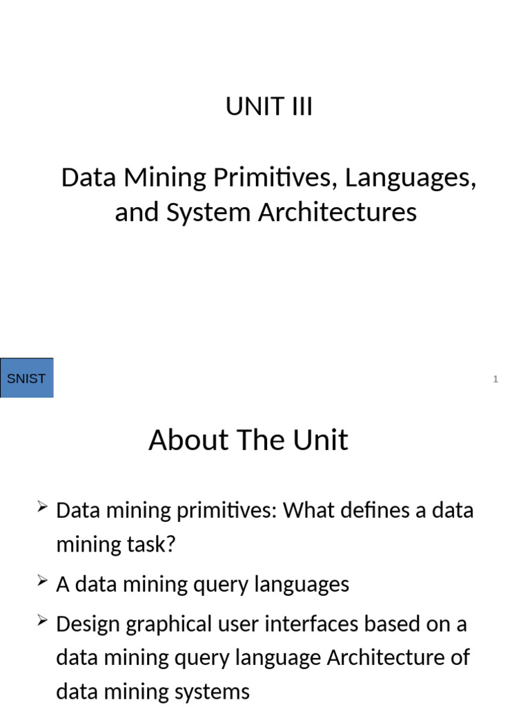 Data Mining Primitives and Languages | PDF | Data | Databases