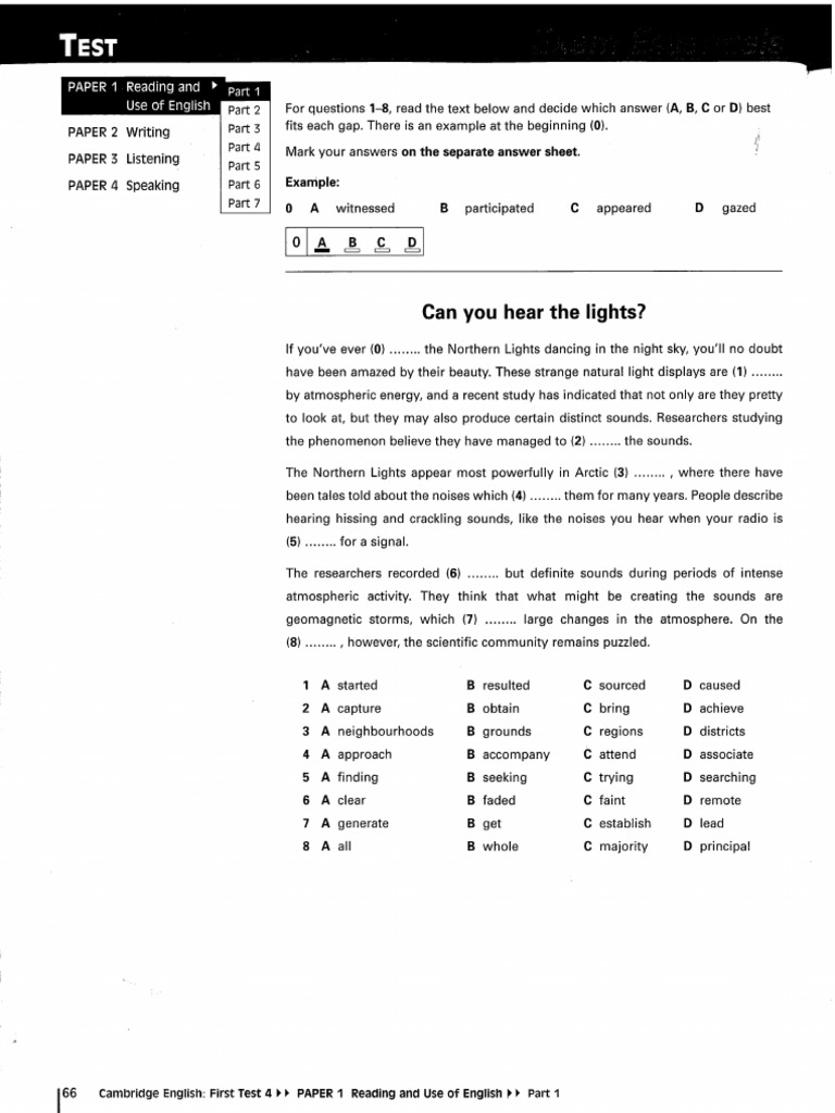 FCE Examen4 | PDF