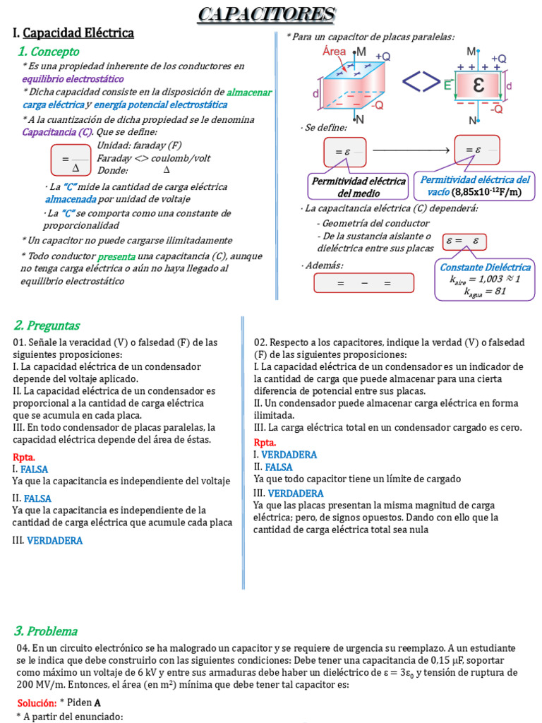 Capacitores | PDF | Capacidad | Condensador