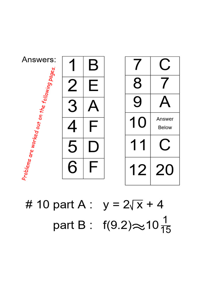 2021 AB Calc CH 4 Practice Quiz 1 Answers | PDF