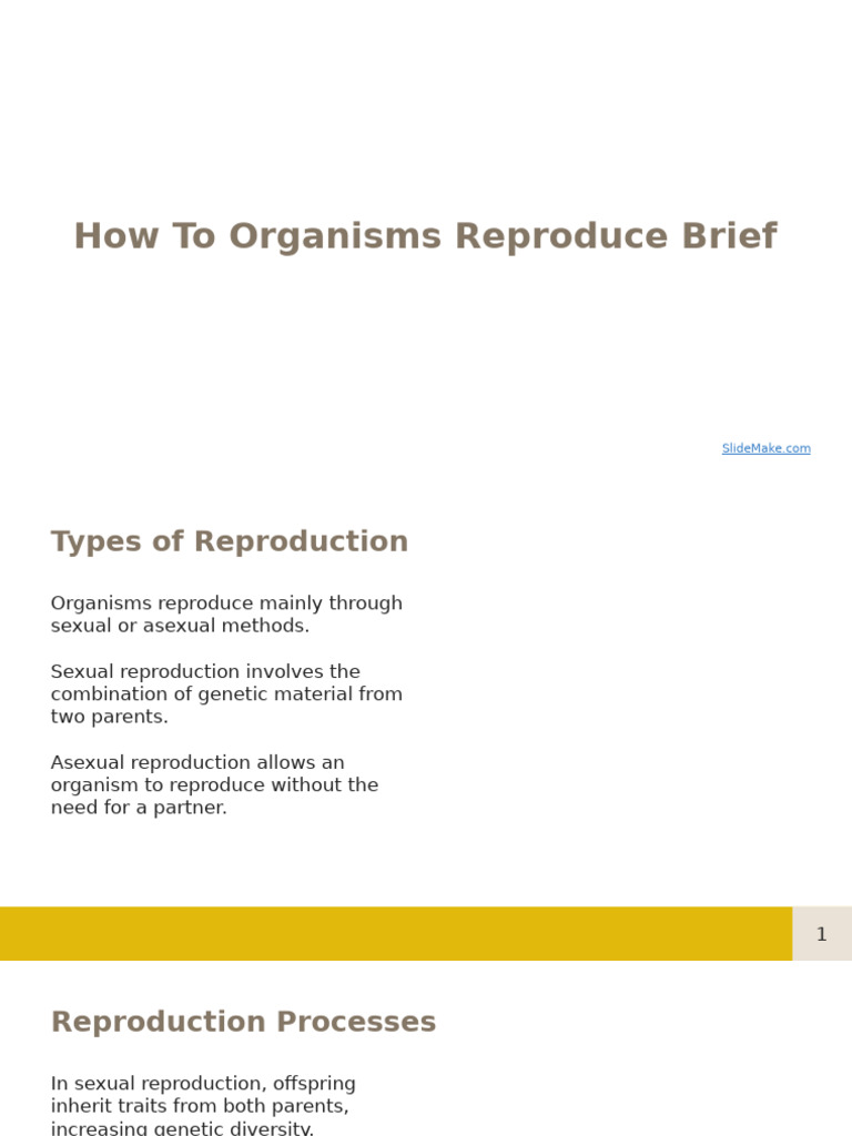 How To Organisms Reproduce Brief | PDF