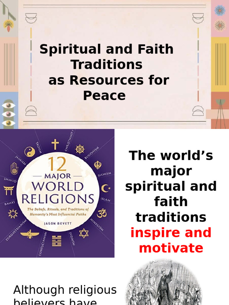 Spiritual Faith Tradition As Resources For Peace | PDF | Faith | Jesus