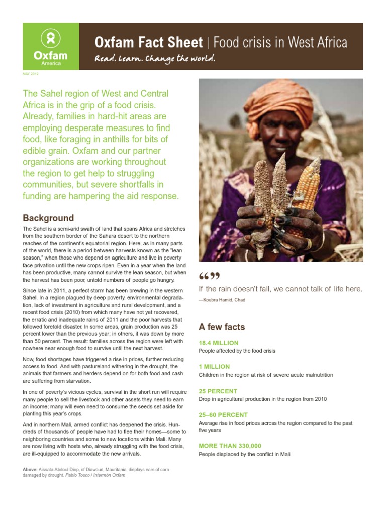 Oxfam - Fact Sheet Sahel | PDF | Oxfam | Niger