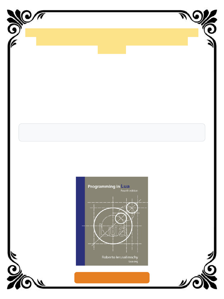 Programming in Lua 4th Edition Roberto Ierusalimschy ebook digital ...
