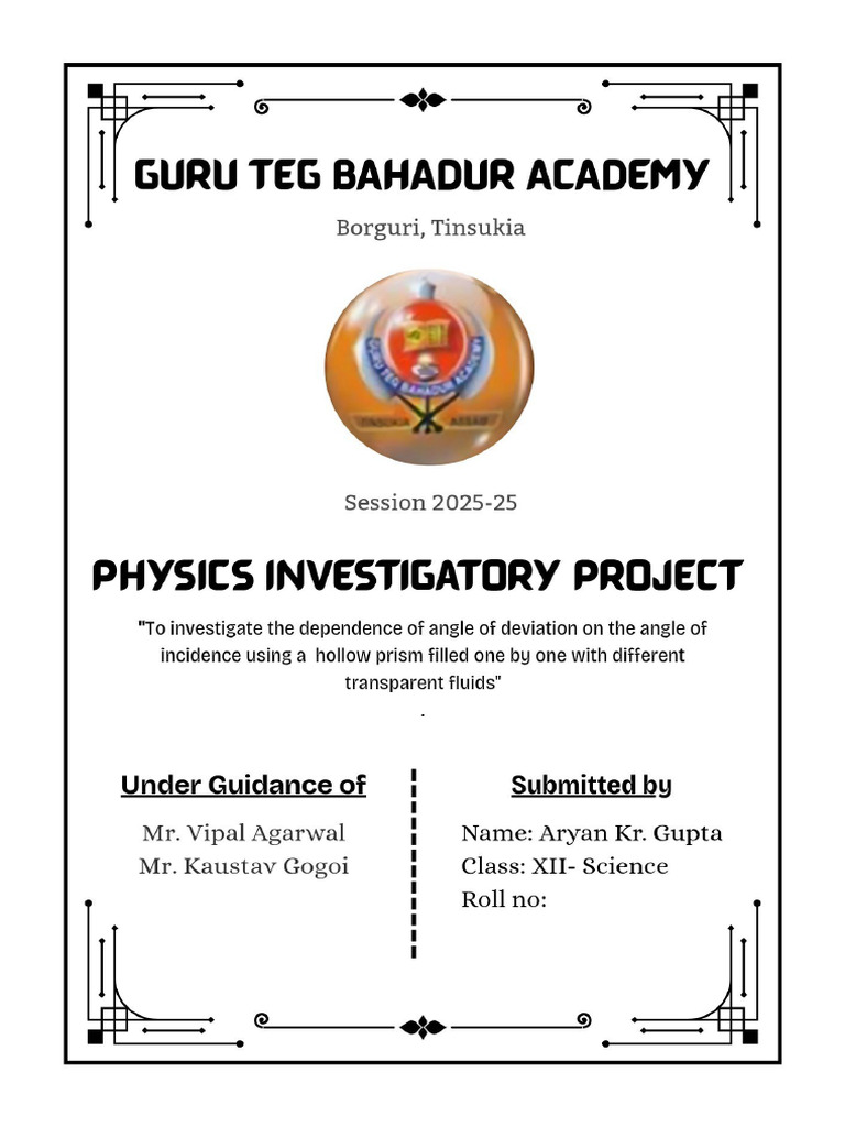 Phy Practical Project | PDF