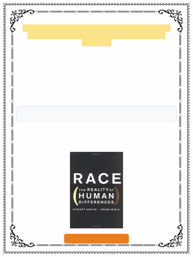 Race The Reality of Human Differences 1st Edition Vincent Sarich ebook ...