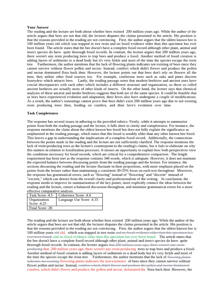 Neo 1 Integrated Writing Revise | PDF | Bees | Beehive