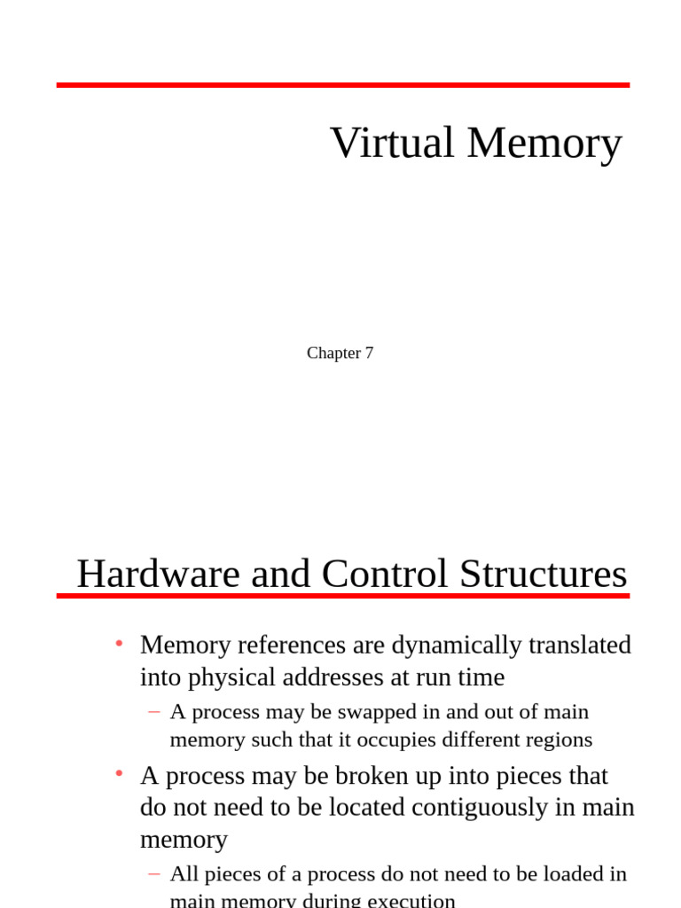 Chapter 7 - Virtual Memory | PDF | Computer Engineering | Computer Memory