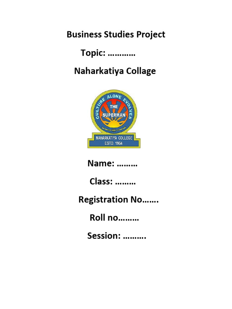 Business Studies Project Certificate | PDF