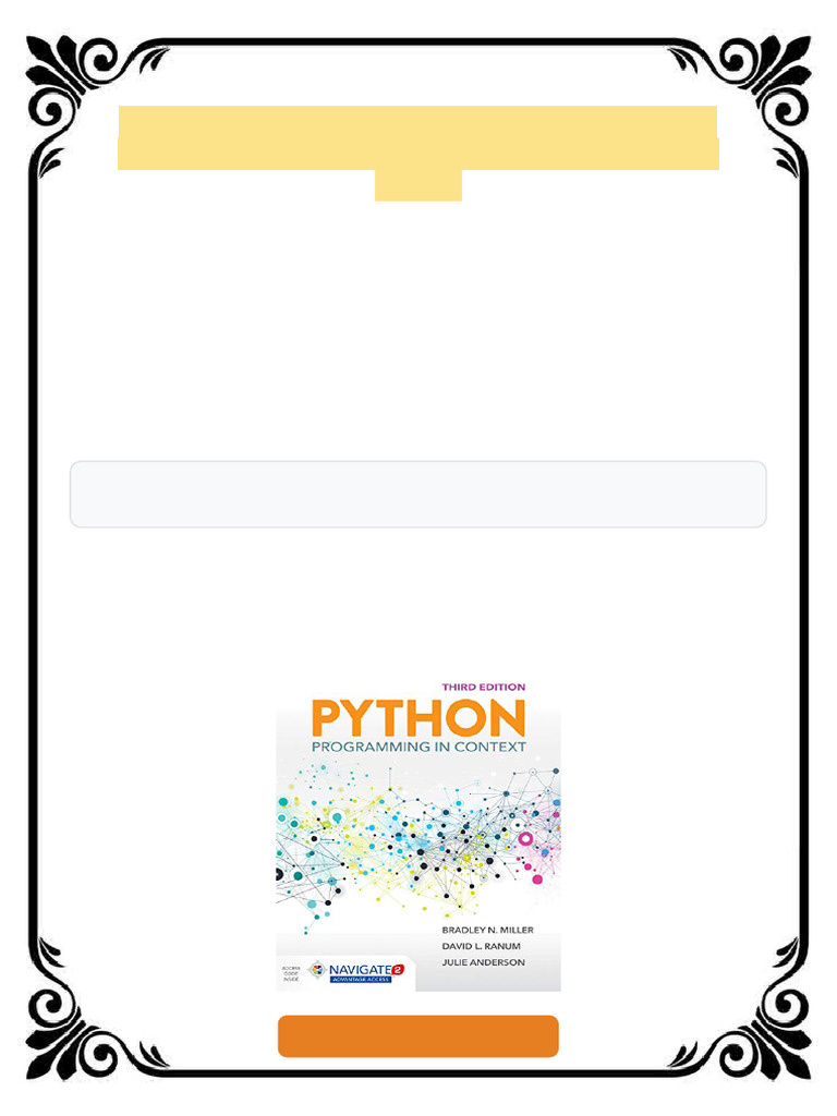 Python Programming in Context, 3rd Edition (eBook PDF) eBook permanent ...