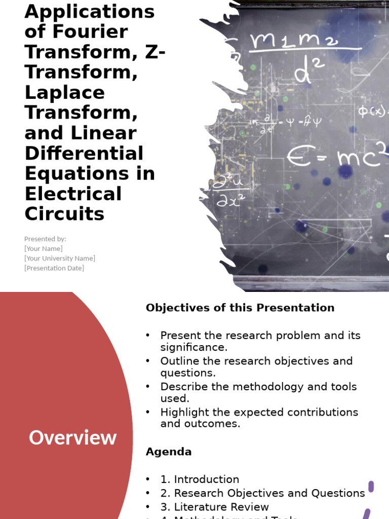 Applications of Fourier Transform, Z-Transform, Laplace Transform, And Linear Differential ...