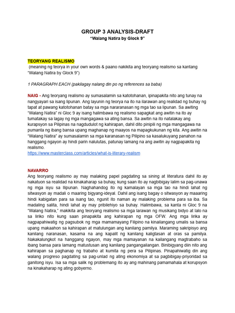 Group 3 Analysis-Draft | PDF