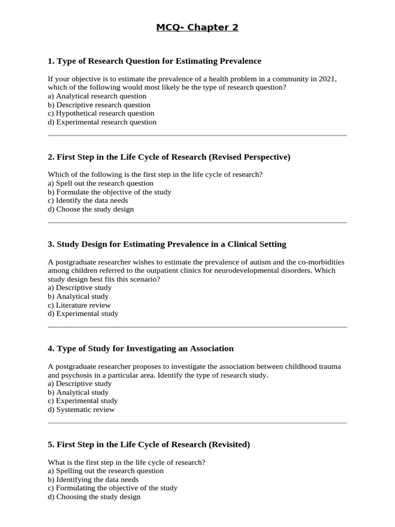 Formulating Research Questions | PDF | Hypothesis | Experiment