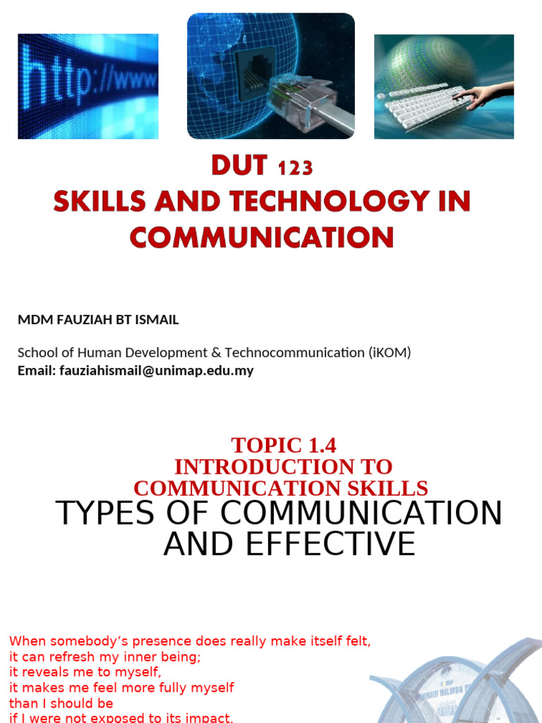 Topic 1.4_types of Communication and Effective | PDF | Communication ...