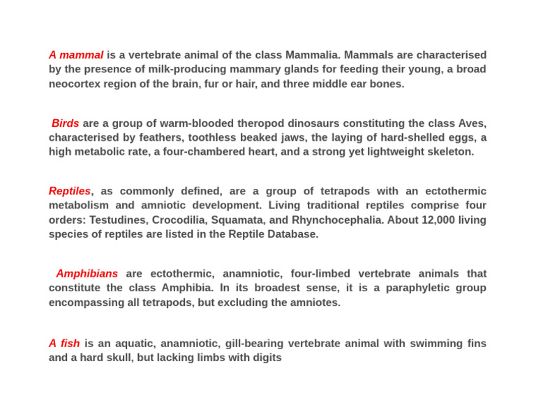 Animals Classification | PDF