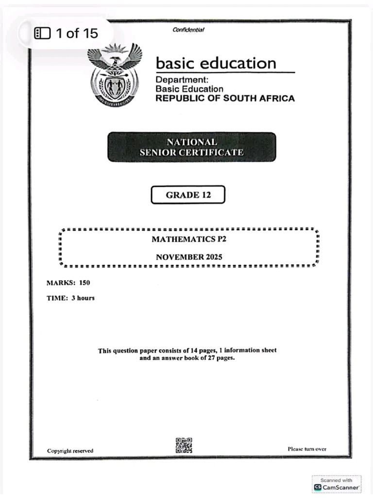 Gr12 Mathematics Paper 2 2025 | PDF