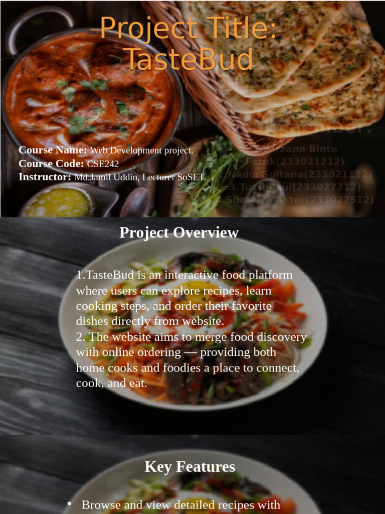 Interactive Food Platform: TasteBud | PDF