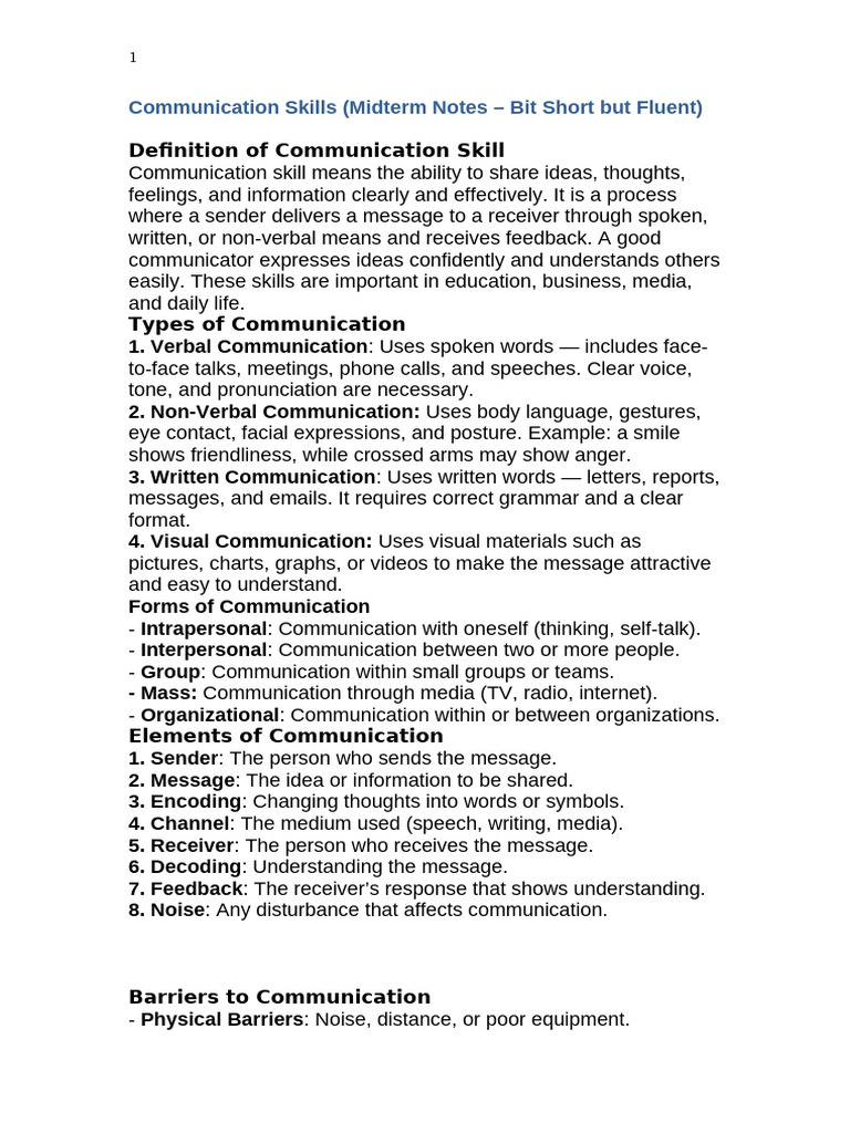 Essential Communication Skills Guide | PDF | Communication | Nonverbal ...