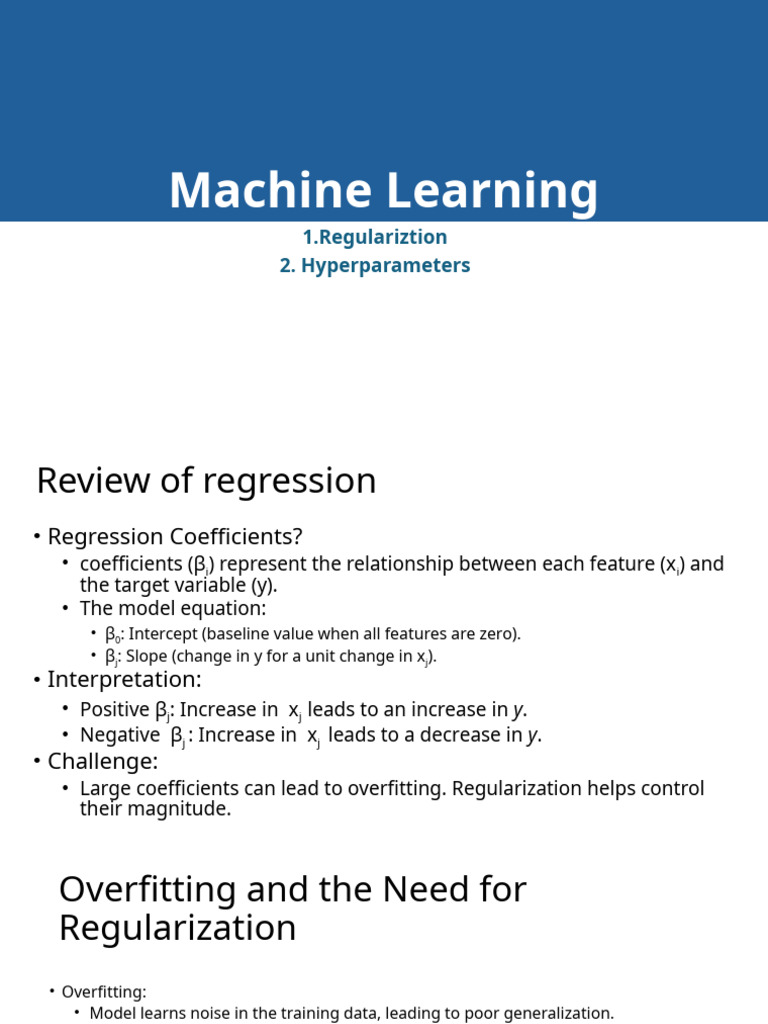Lecture - 17 Regularization Hyperparams - Tagged | PDF | Regression Analysis | Computational Science