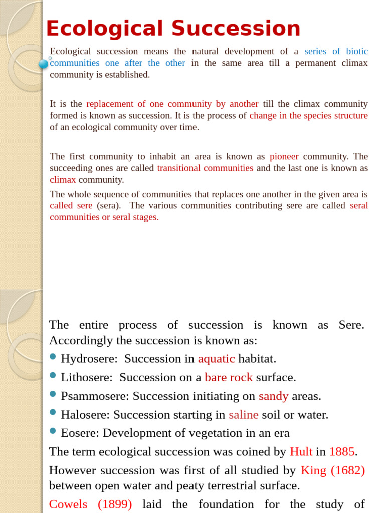 1.4 Ecological Succession | PDF | Soil | Ecology