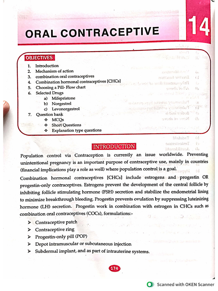 Oral Contraceptive | PDF