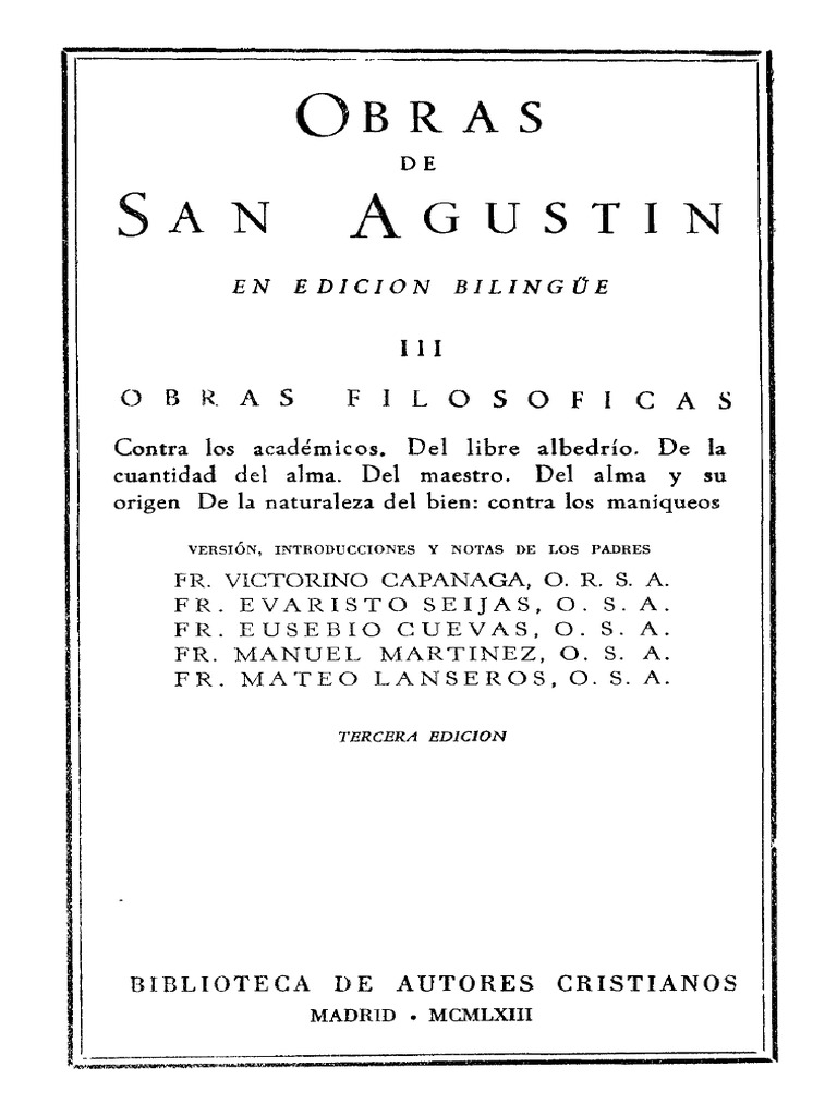 Semana 07 San Agustin - Sobre El Origen Del Alma | PDF