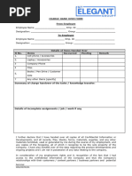 Handing Taking Over Form PDF | PDF | Cheque | Computing
