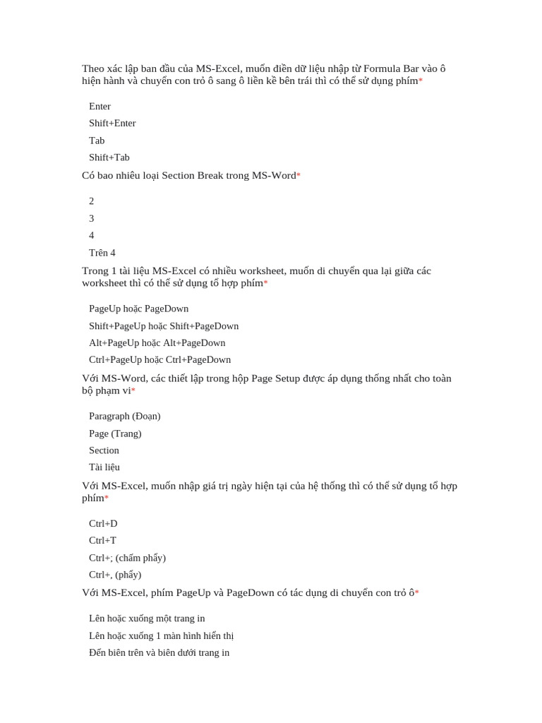 Bài 2- Word Excel | PDF