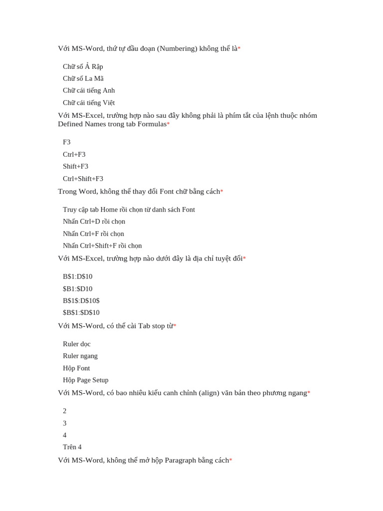 Bài 3- Word Excel | PDF
