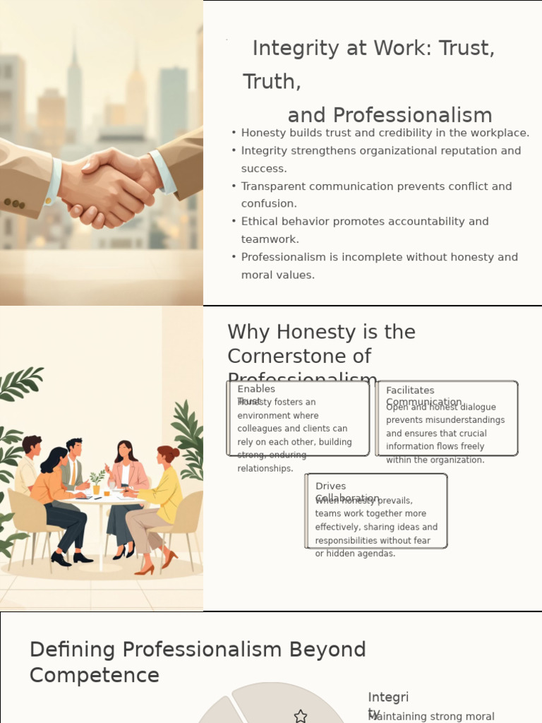 Honesty: The Key to Workplace Integrity | PDF | Integrity | Reputation