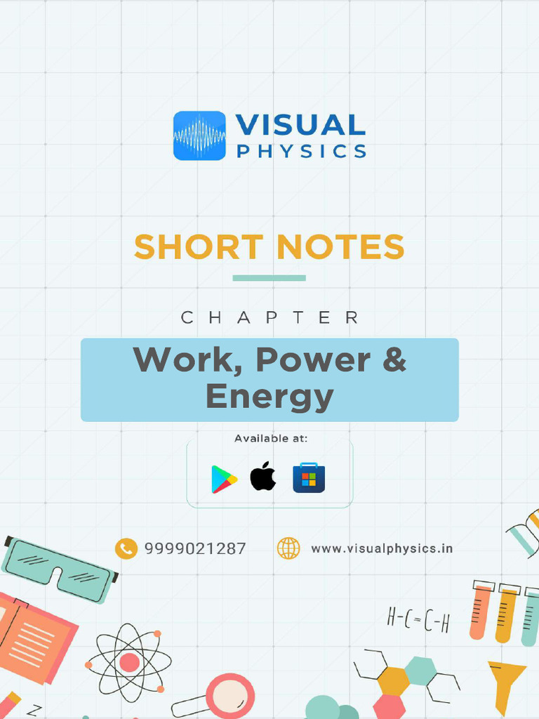 Work Power and Energy Notes by Visual Physics | PDF
