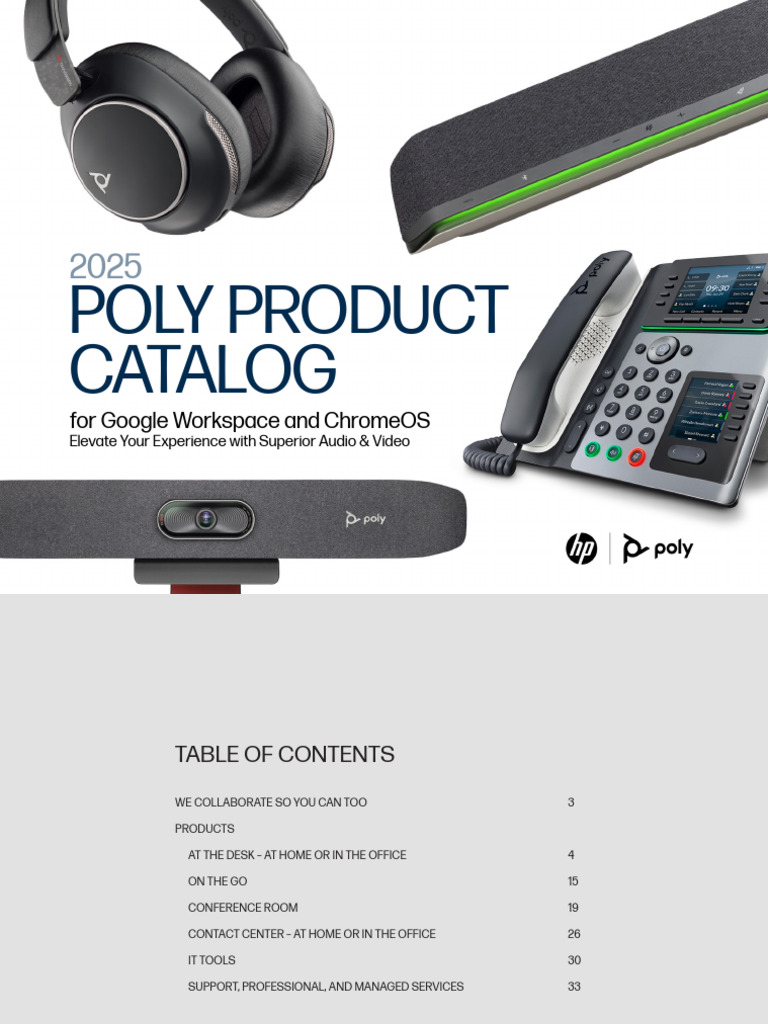 Poly Product Catalog 2025 for Google Workspace | PDF | Bluetooth ...