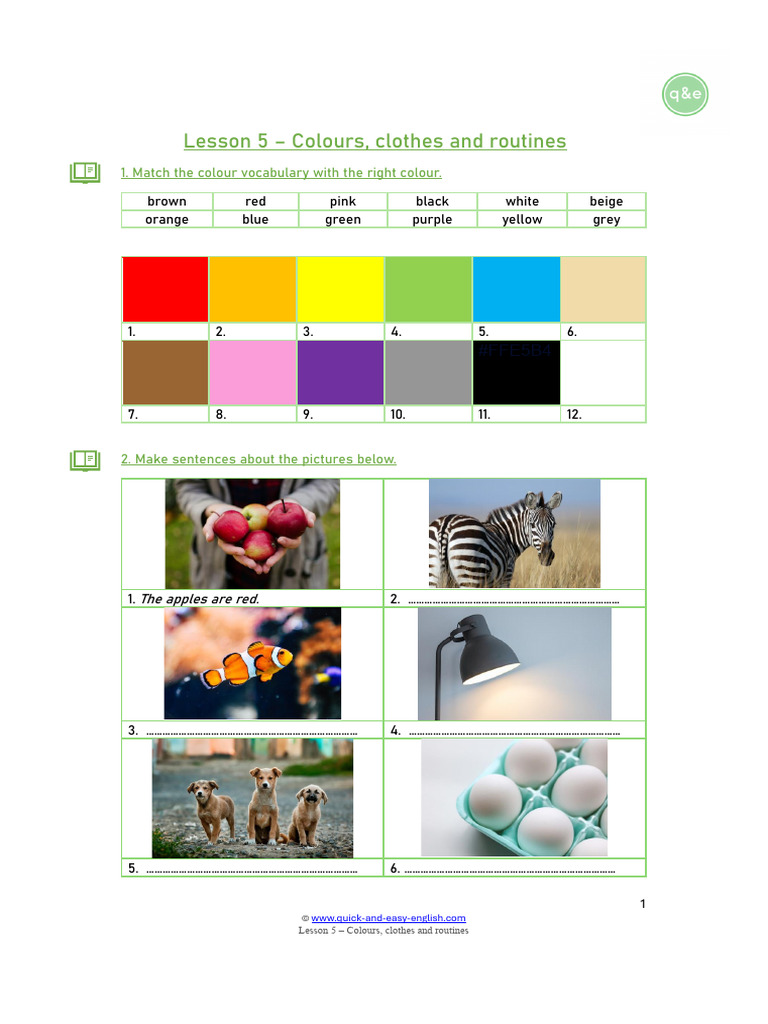 Colours, Clothes and Routines | PDF | Fashion | Clothing