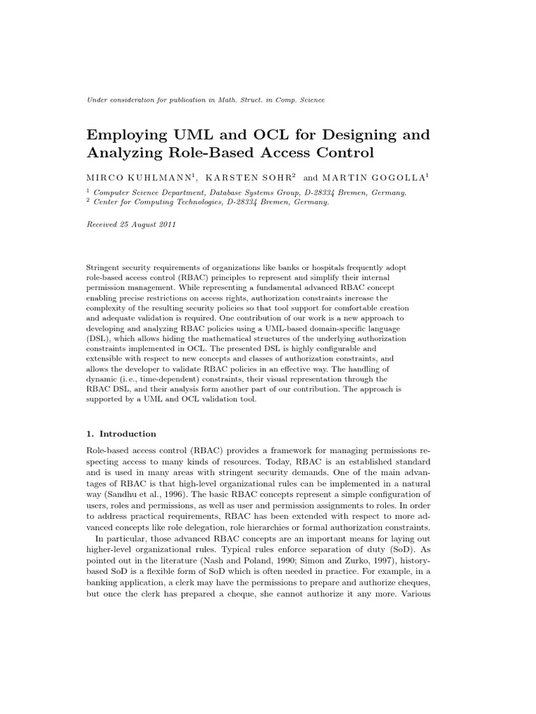 2013.Employing UML and OCL for Designing and Analyzing Role-Based ...