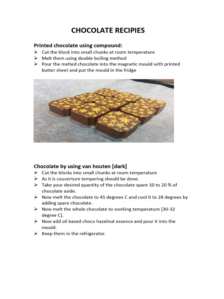 Chocolate Recipies | PDF