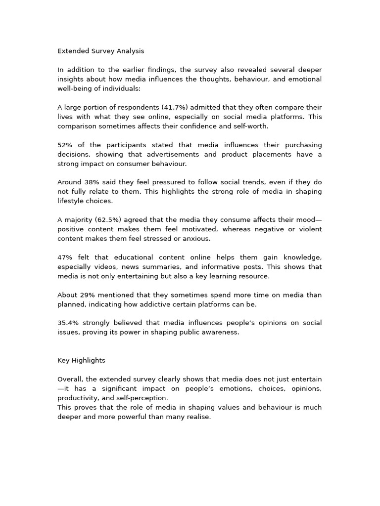 Extended Survey A | PDF