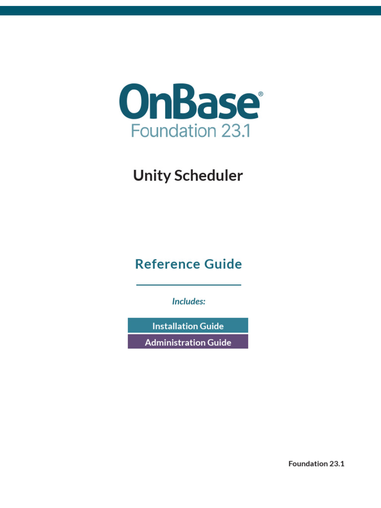 UnityScheduler_23.1 | PDF | Command Line Interface | Unity (Game Engine)