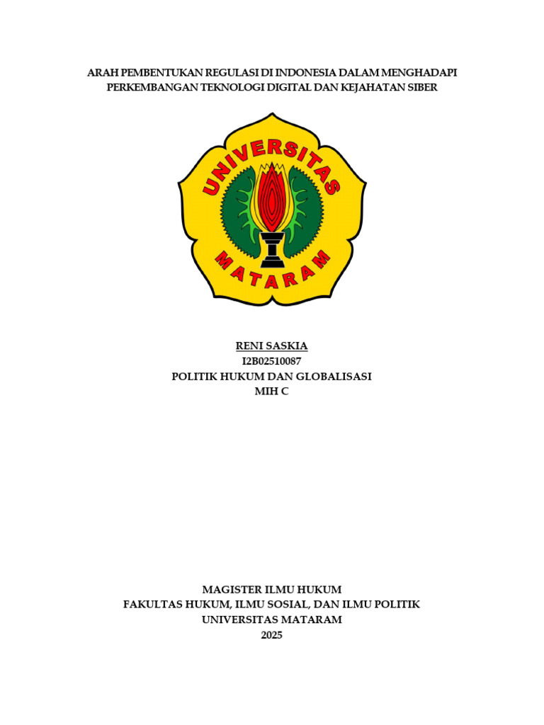 Regulasi Siber Indonesia dan Kejahatan Digital | PDF