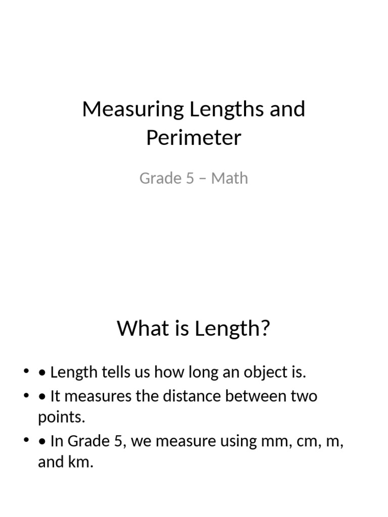 Grade 5 Length and Perimeter Guide | PDF