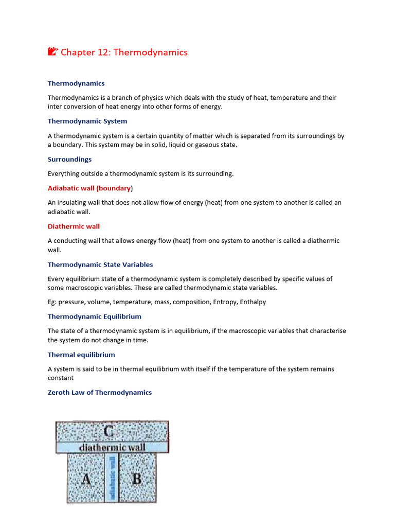 Chapter 12 Thermodynamics | PDF | Heat | Thermodynamics