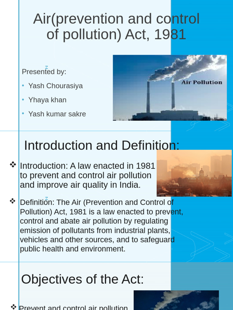Air Pollution Control Act 1981 Overview | PDF | Pollution | Air Pollution