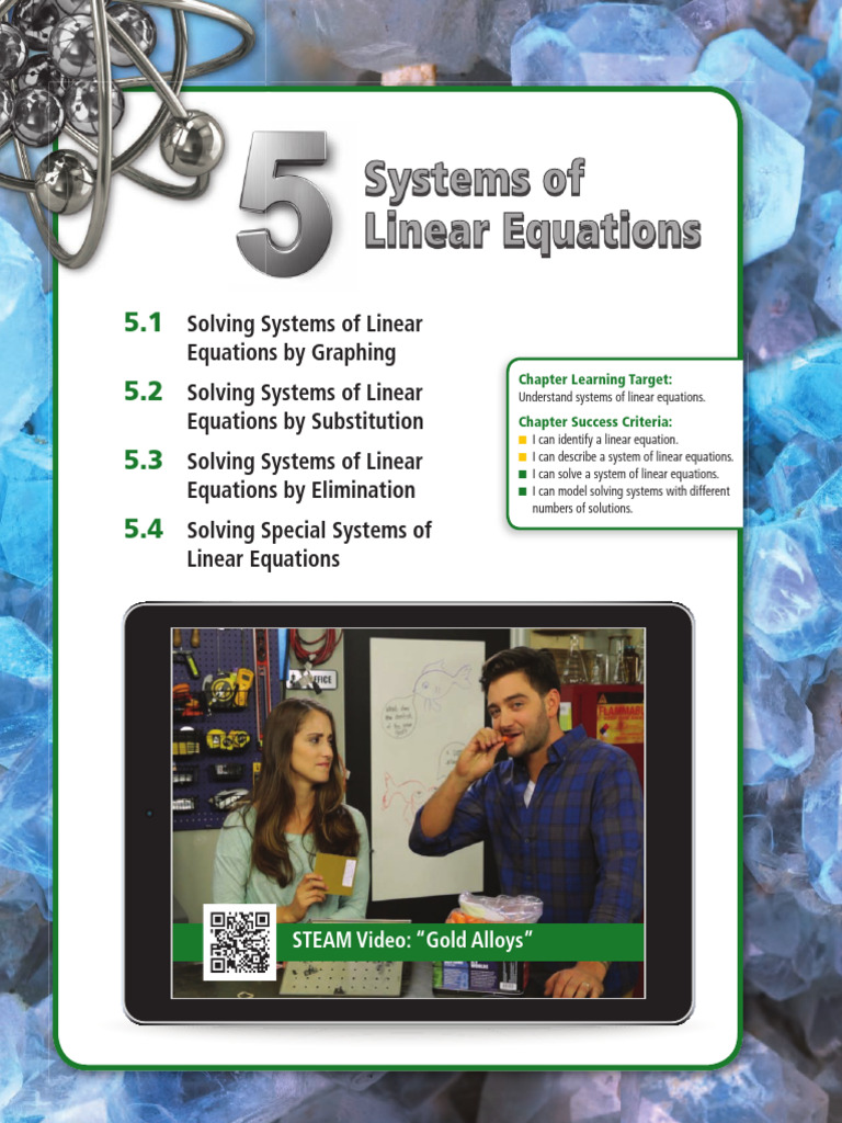 Big IDeas Math 8th Grade Math Chapter 5 Systems of Linear Equations ...