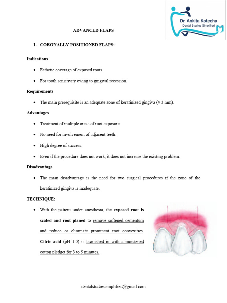 Advanced Flap Techniques in Dentistry | PDF | Dentistry Branches ...