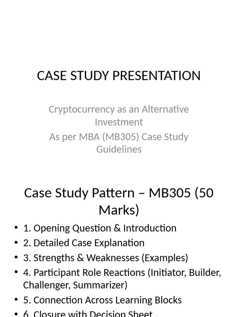 Crypto Case Study MB305 Format | PDF | Cryptocurrency | Investing