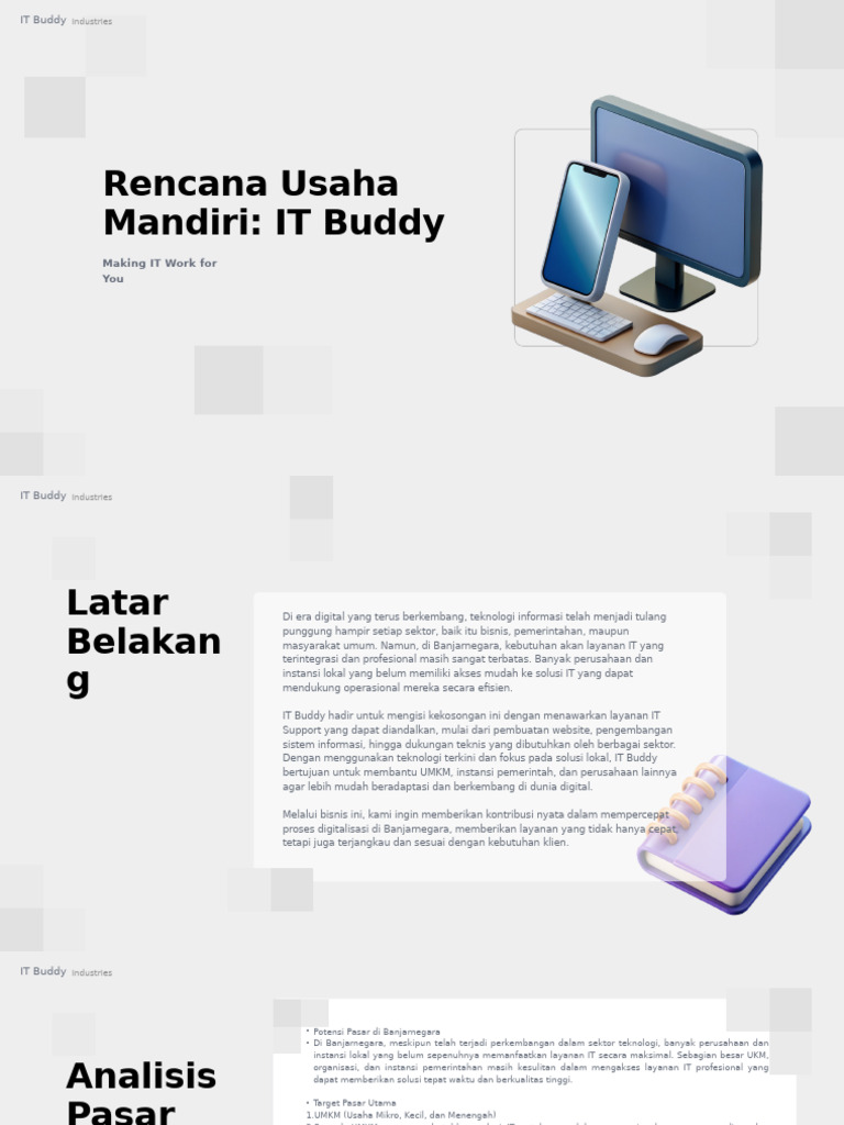 Rencana Usaha Mandiri IT Buddy | PDF