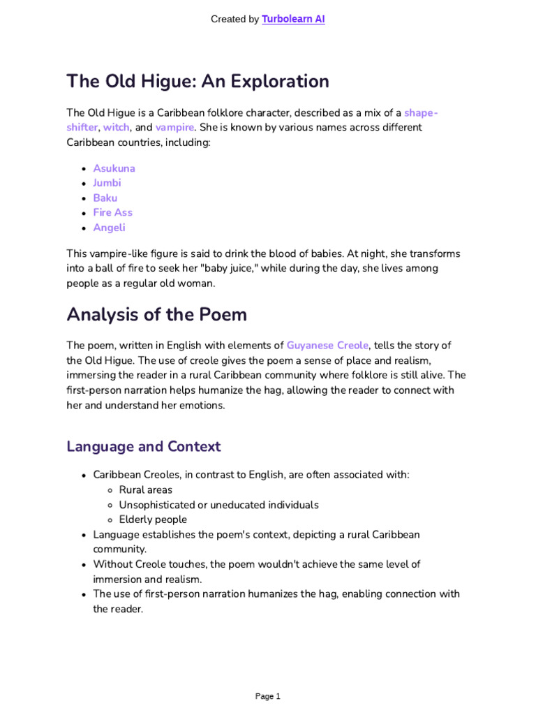 Ol' Higue | PDF | Poetry