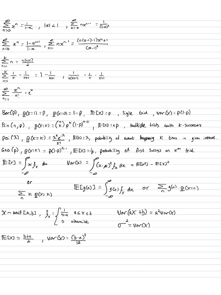 Midterm Cheat Sheet 180A | PDF