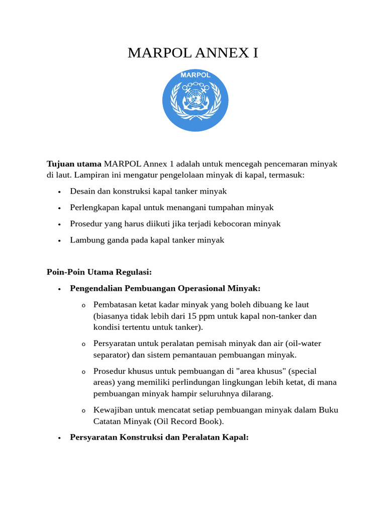 Marpol Annex i | PDF