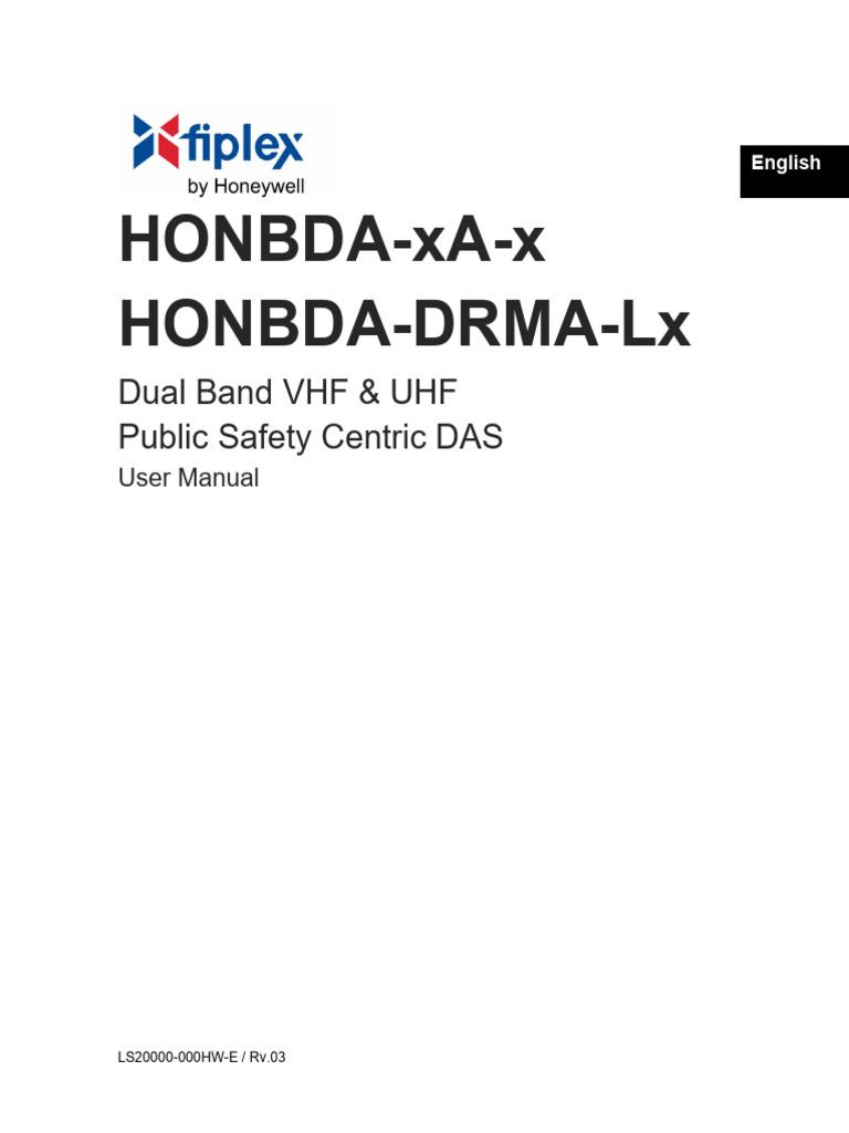 Dual Band VHF UHF DAS User Manual | PDF | Direct Current | Relay
