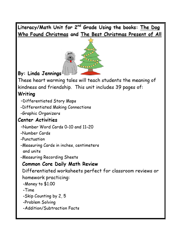 Literacy/Math Unit For 2 Grade Using The Books: The Dog Who Found ...